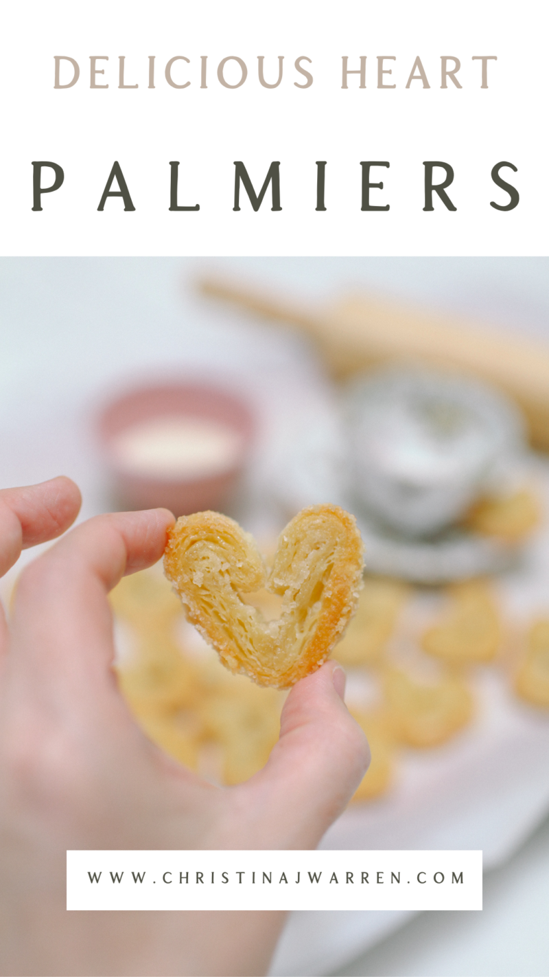 Valentine's Day Heart Palmiers - Christina J Warren